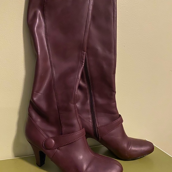 Shoes | Naturalized Burgundy Heeled Boots | Poshmark